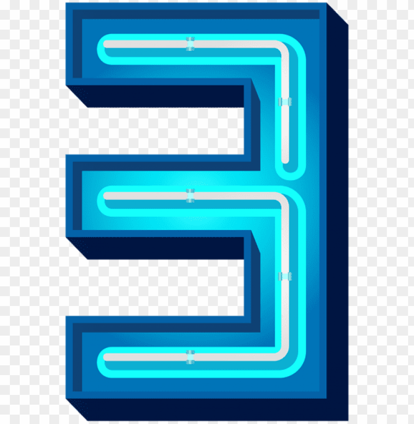Free download | HD PNG number three blue neon clipart png photo - 51734 ...