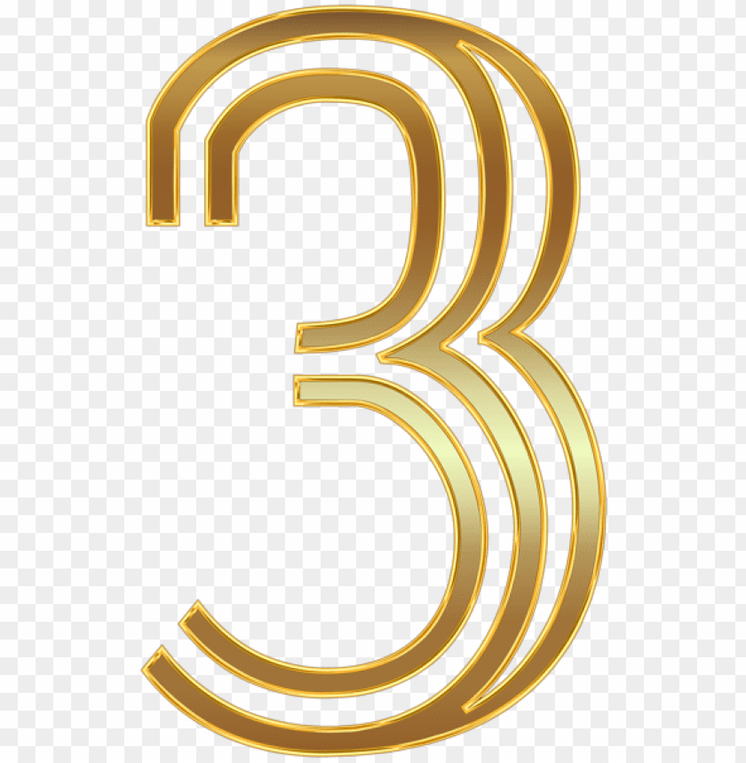 Free download | HD PNG number three gold clipart png photo - 51864 | TOPpng