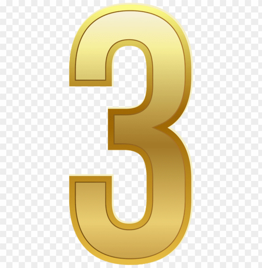 Free download | HD PNG number three gold classic clipart png photo ...