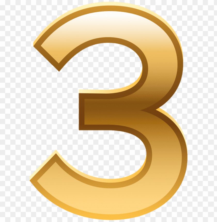 Free download | HD PNG number three golden clipart png photo - 51954 ...