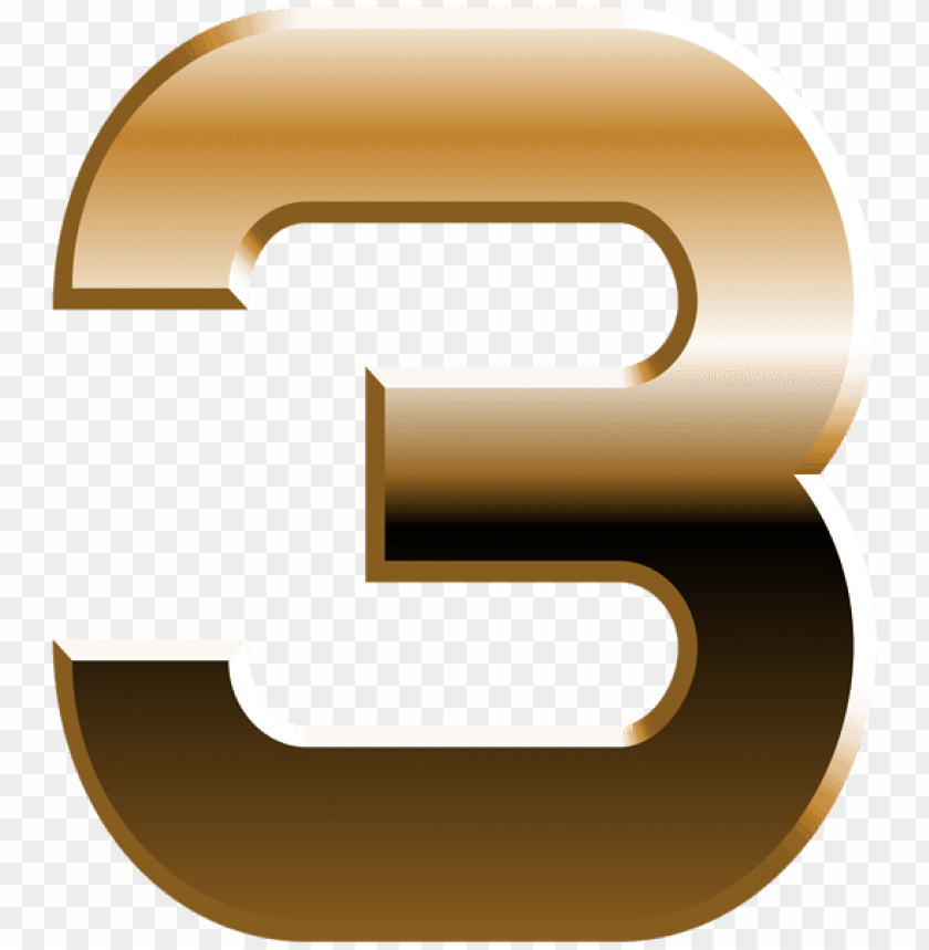 Free download | HD PNG number three golden transparent clipart png ...