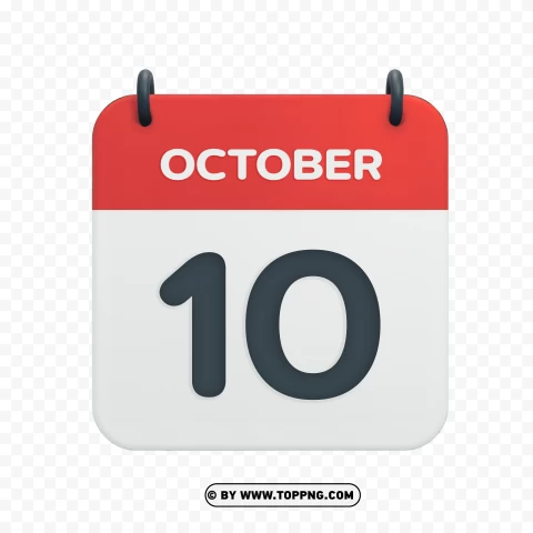 Free download | HD PNG october 10th vector calendar icon in transparent ...