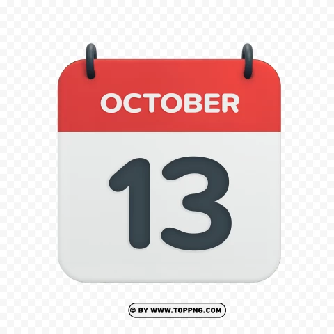 Free download | HD PNG october 13th vector calendar icon in transparent ...