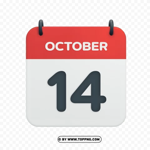 Free download | HD PNG october 14th transparent hd png vector calendar ...