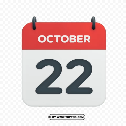 Free download | HD PNG october 22nd vector calendar icon in transparent ...