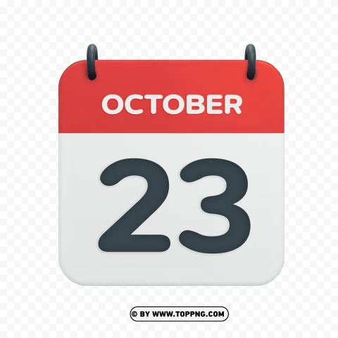 Free download | HD PNG october 23rd transparent hd png vector calendar ...