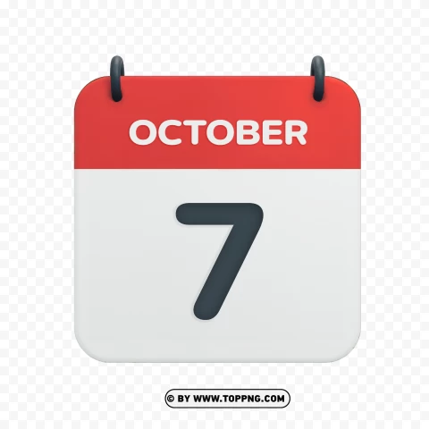 Free download | HD PNG october 7th vector calendar icon in transparent ...