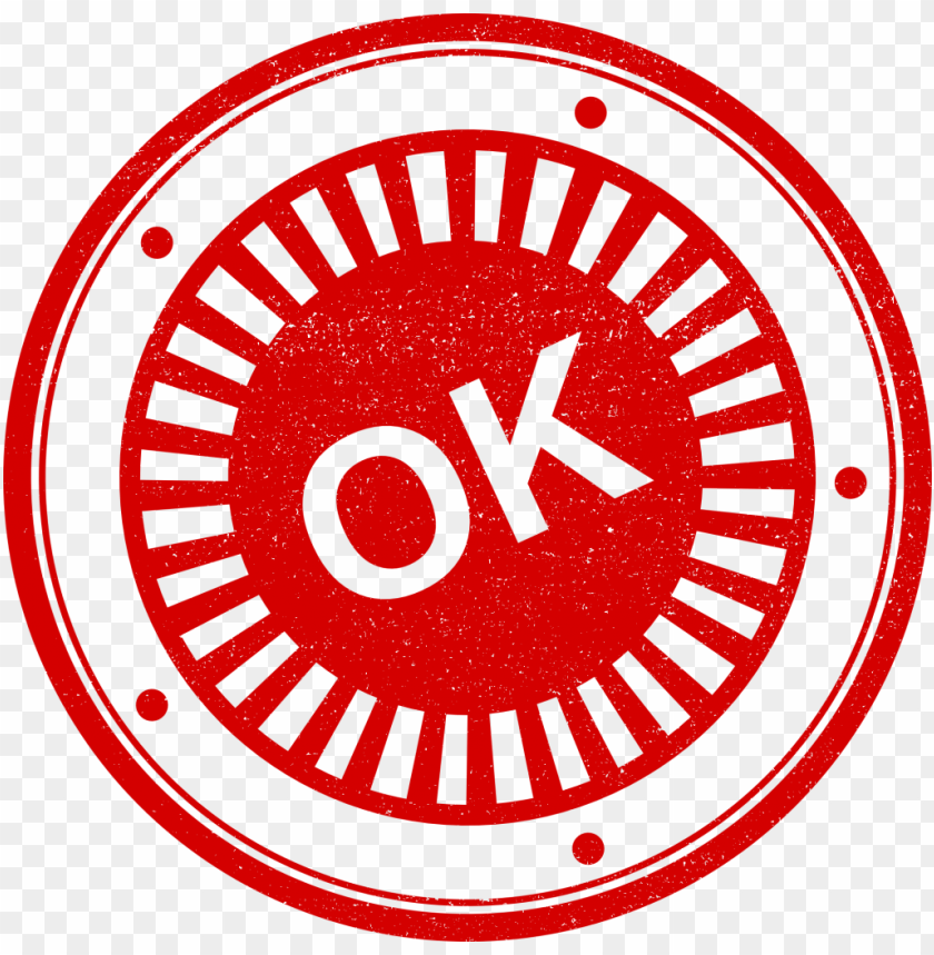 Free download | HD PNG circular ok stamp in bold red letters png png ...