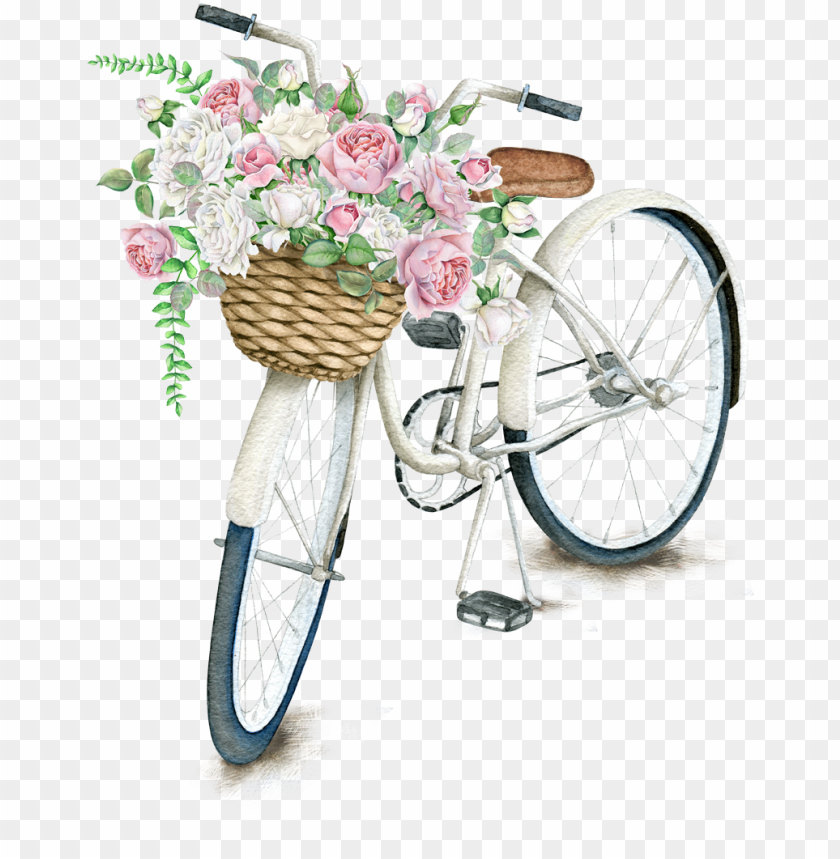 Flower Bicycle cutout PNG & clipart images | TOPpng