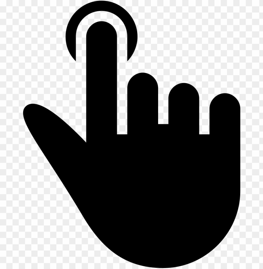 Free download | HD PNG one finger click black hand symbol comments ...