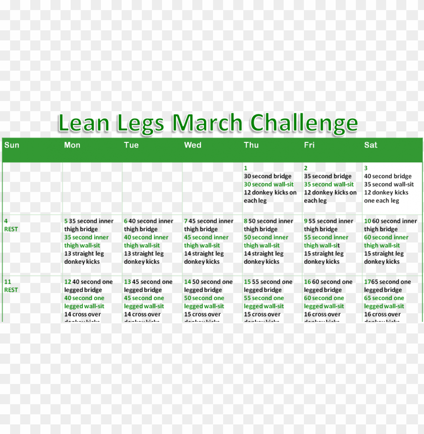 Free download | HD PNG one month leg challenge PNG transparent with ...