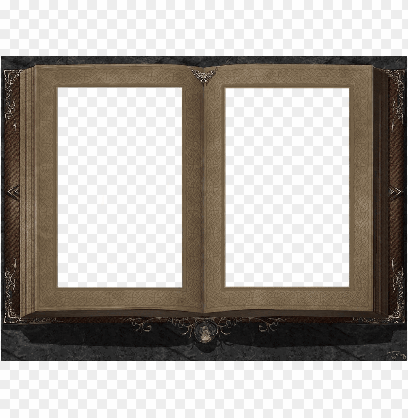 Free download | HD PNG open book frame three photo frame collage ...