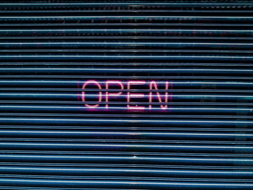 Free download | HD PNG open neon plate blinds inscription 4k wallpaper ...