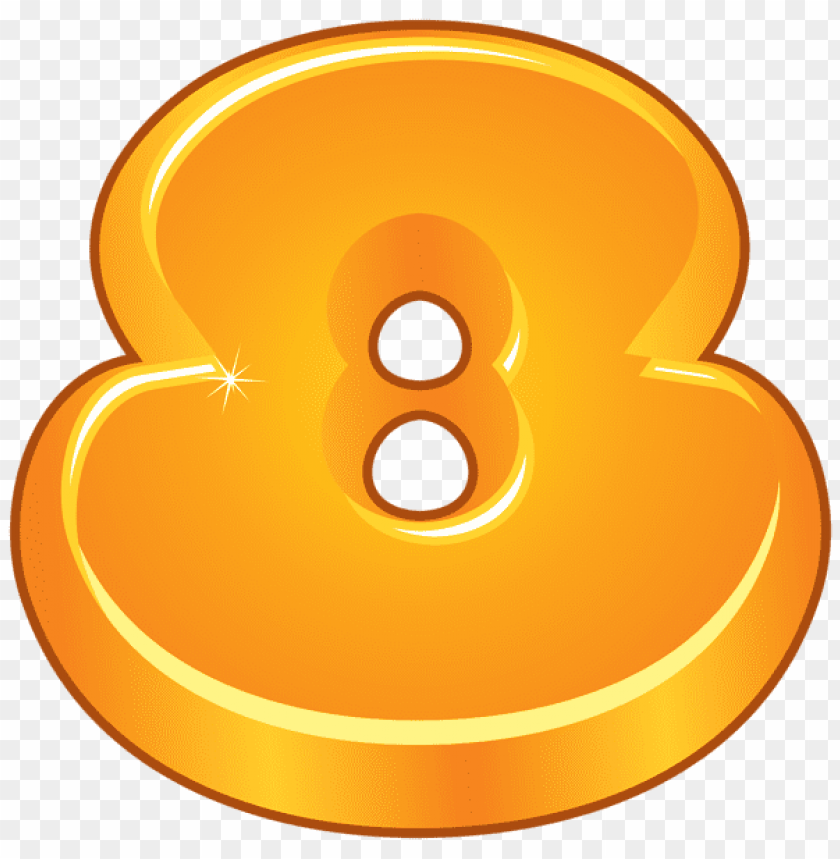 Free download | HD PNG orange cartoon number eight clipart png photo ...