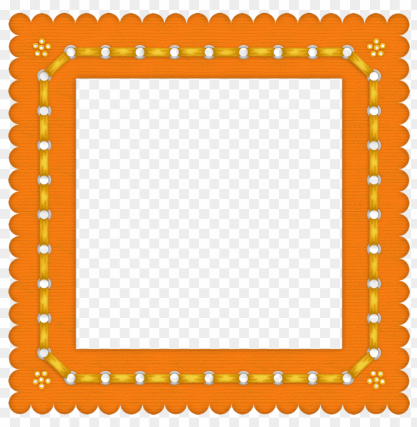 Free download | HD PNG orange summer colored transparent frame ...