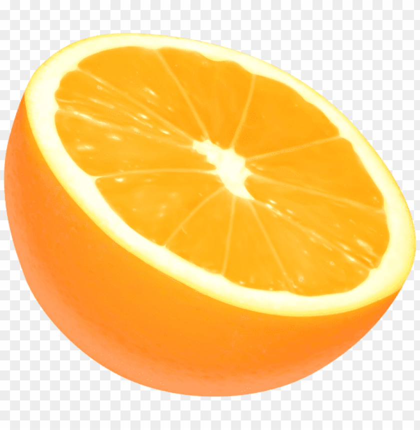 Free download | HD PNG half orange with vibrant color | TOPpng