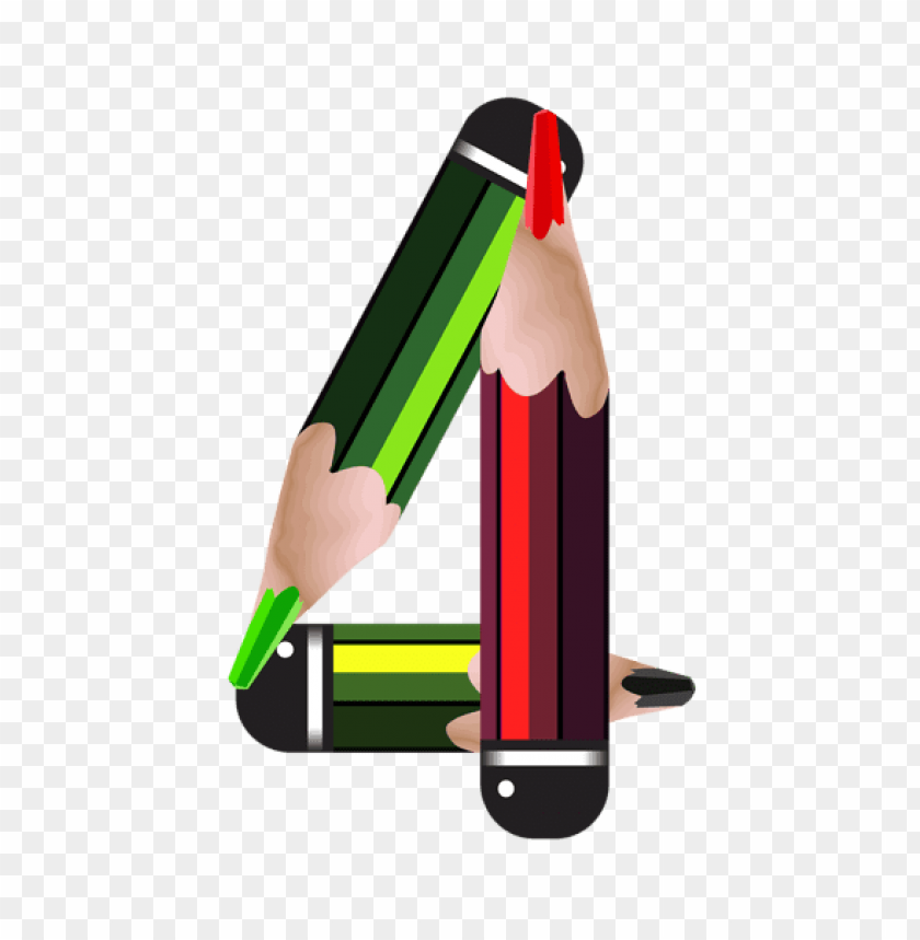 Free download | HD PNG pencil number four clipart png photo - 51605 ...