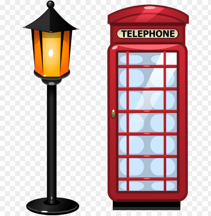 Free download | HD PNG classic red phone booth with street lamp png ...