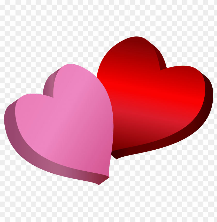 Free download | HD PNG pink and red overlapping hearts png clipart png ...