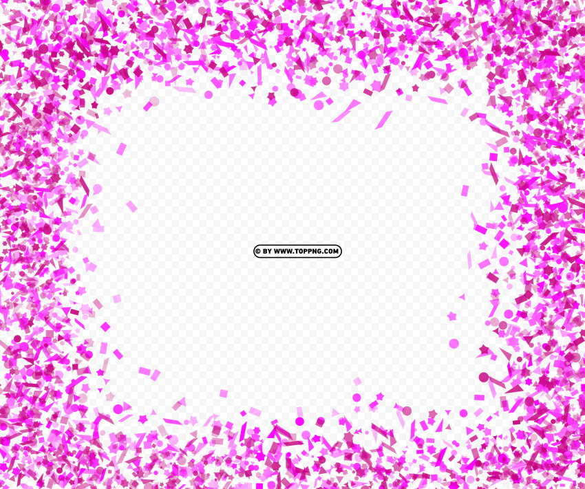 Free download | HD PNG pink confetti frame png hd images - Image ID ...