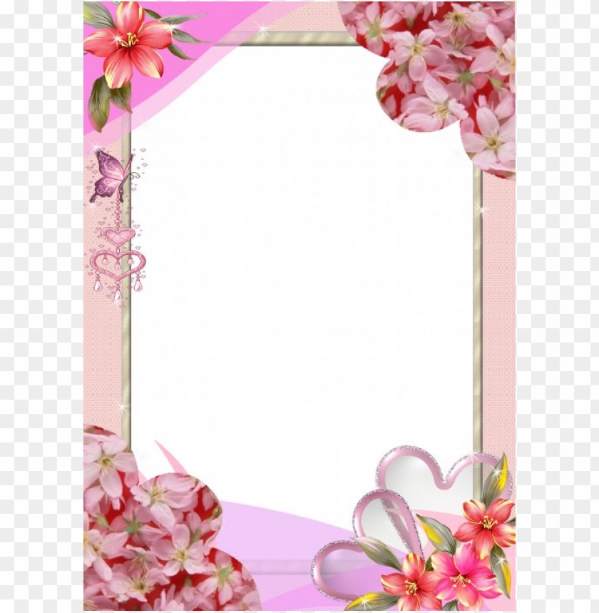 Free download | HD PNG pink flowers frame background best stock photos ...