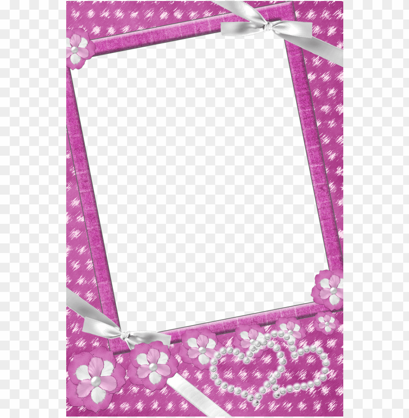 Free download | HD PNG pink transparent frame with flowers and pearls ...