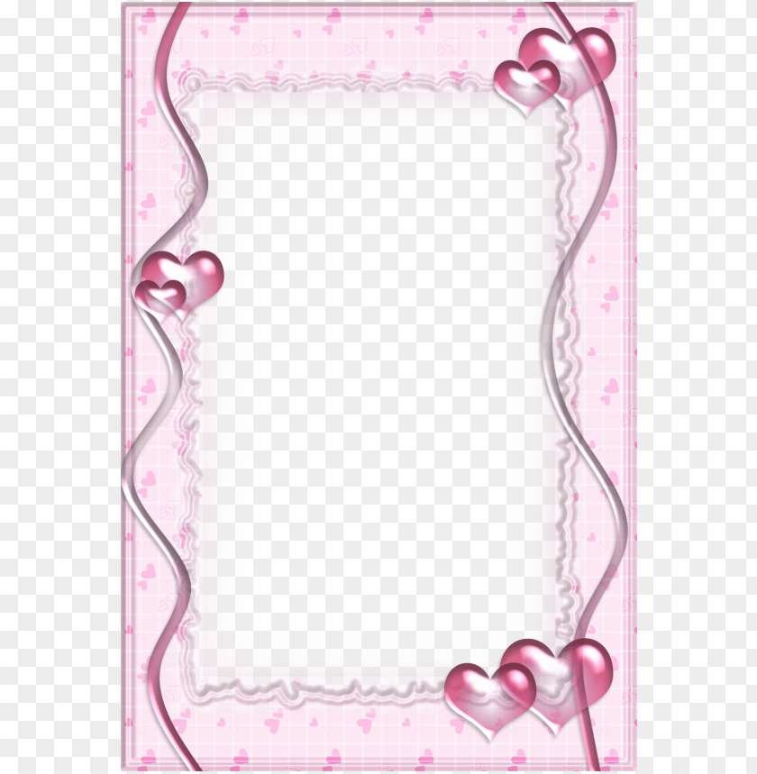 Free download | HD PNG pink transparent frame with hearts background ...