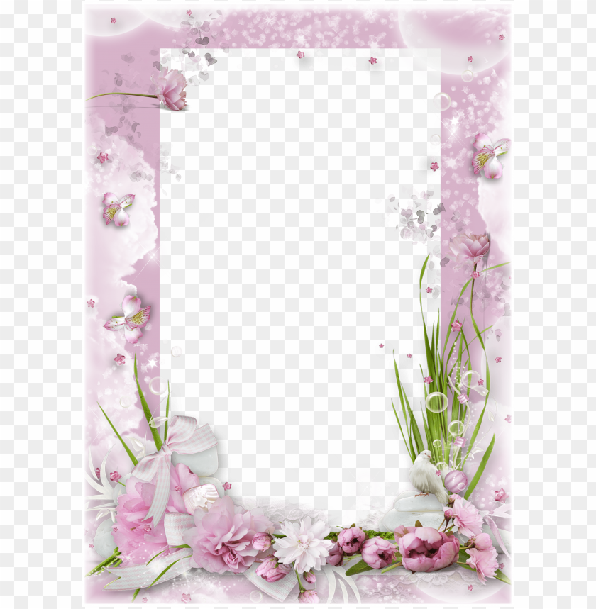 Free download | HD PNG pink transparent frame with pink flowers ...