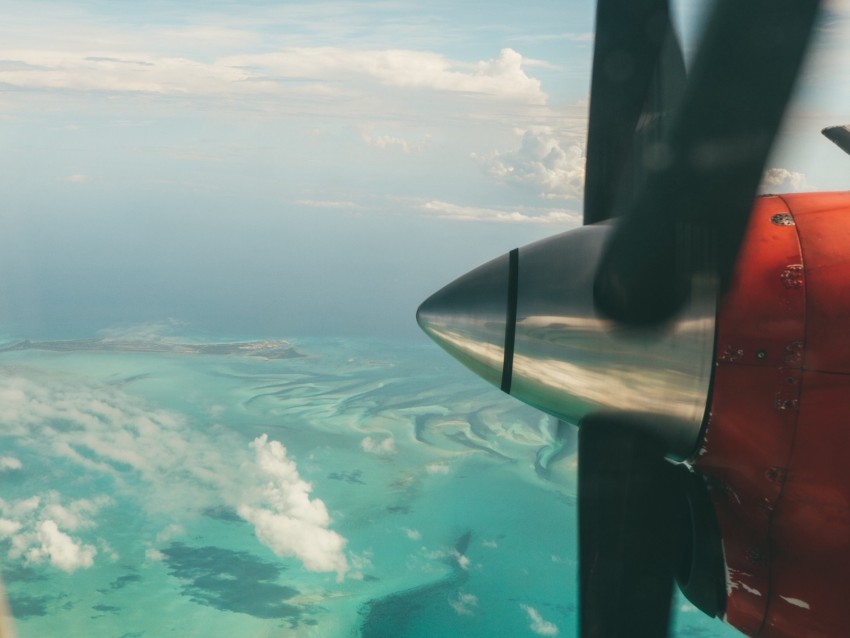 Free download | HD PNG plane propeller ocean view overview 4k wallpaper ...