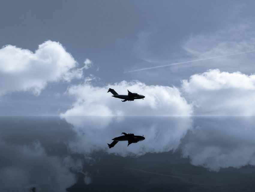 Free download | HD PNG plane sky reflection clouds flight mirror 4k ...
