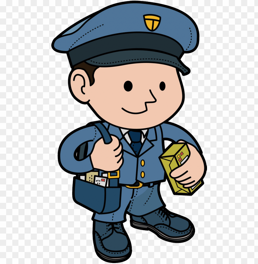 Free download | HD PNG cute postman holding a mail package clipart ...