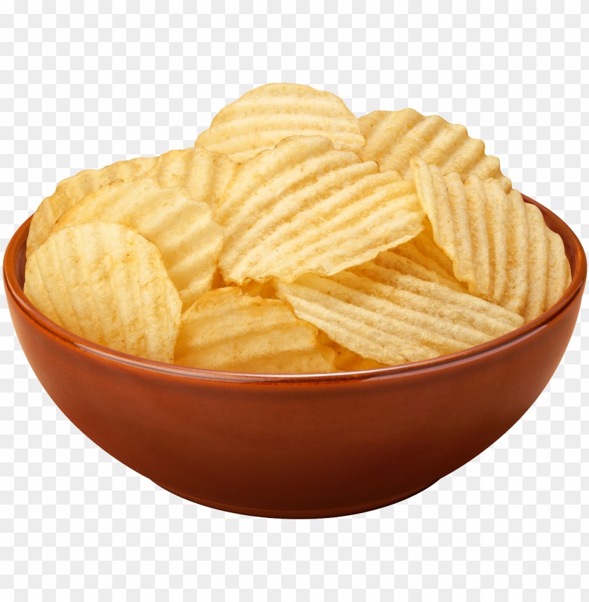 Free download | HD PNG ridge cut potato chips in a brown bowl PNG ...