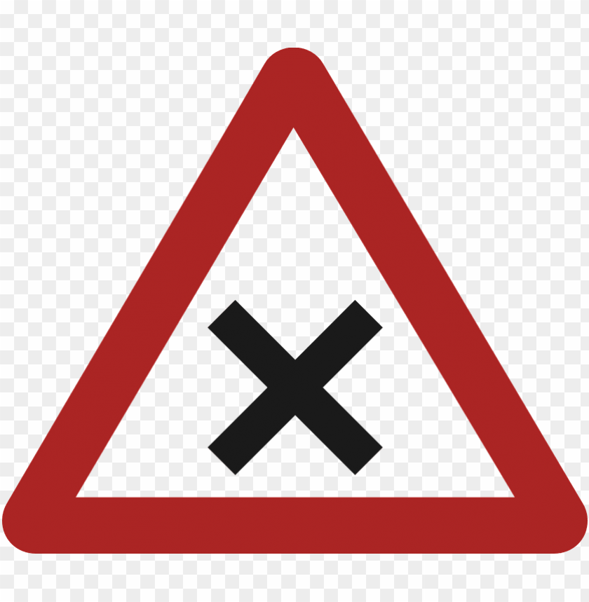 Cross Road Sign Png