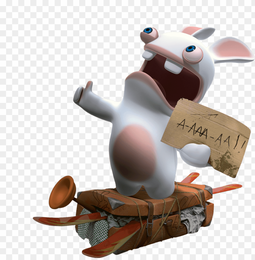 Free download | HD PNG rabbid standing on suitcase clipart png photo ...