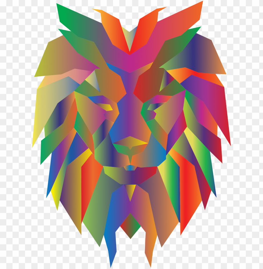 Free download | HD PNG rainbow clipart lion lion faces graphic desi PNG ...