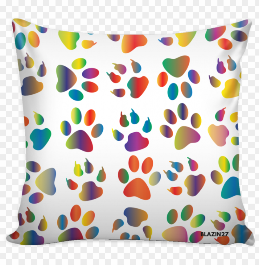 Free download | HD PNG rainbow dog and cat prints white pillow cover ...
