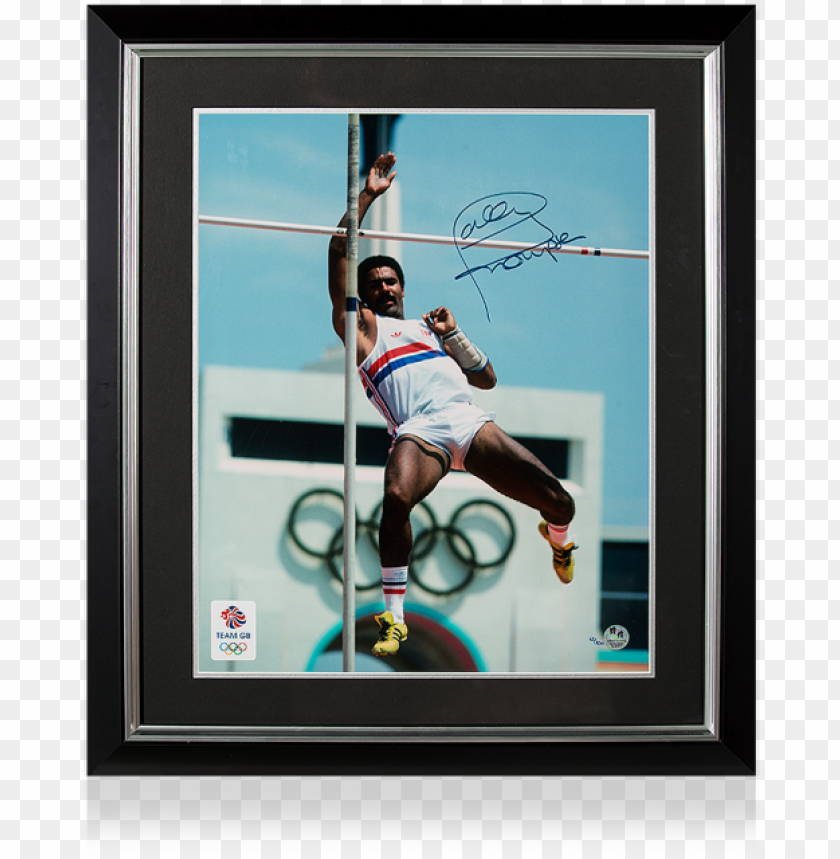 Free download | HD PNG re framed daley thompson signed and framed photo ...