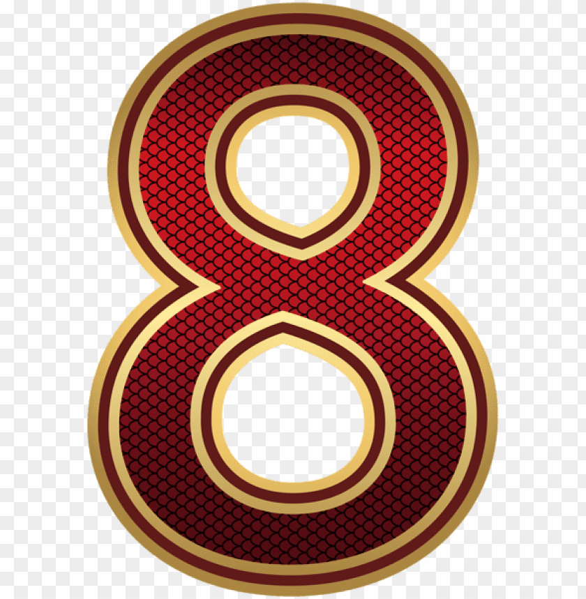 Free download | HD PNG red and gold number eight clipart png photo ...