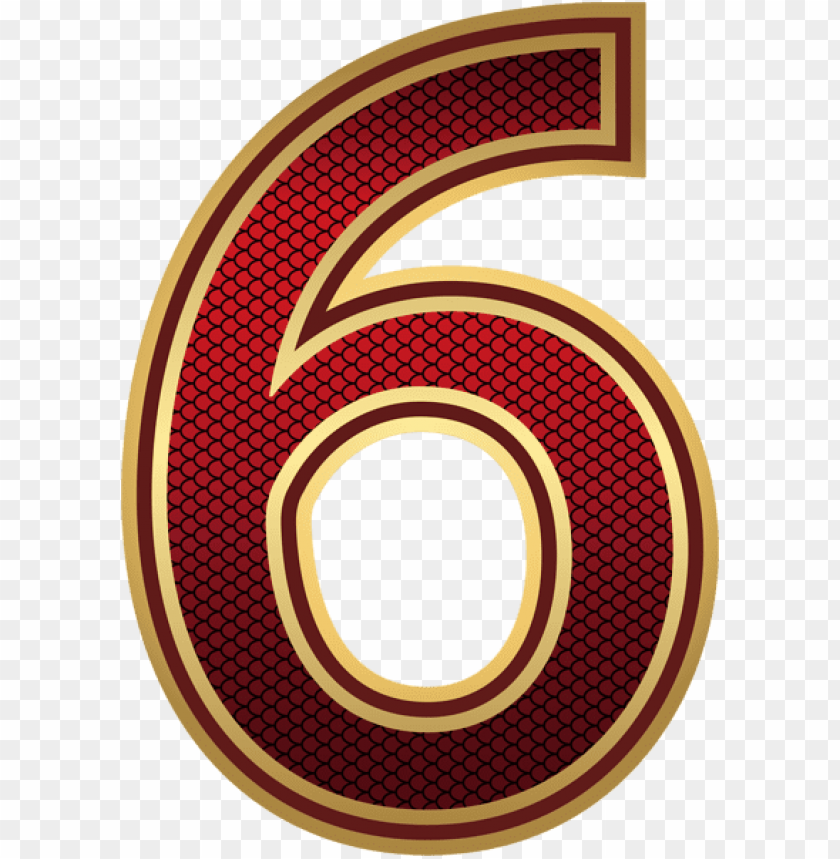 Free download | HD PNG red and gold number six clipart png photo ... Free download | HD PNG red and gold number six clipart png photo ...
