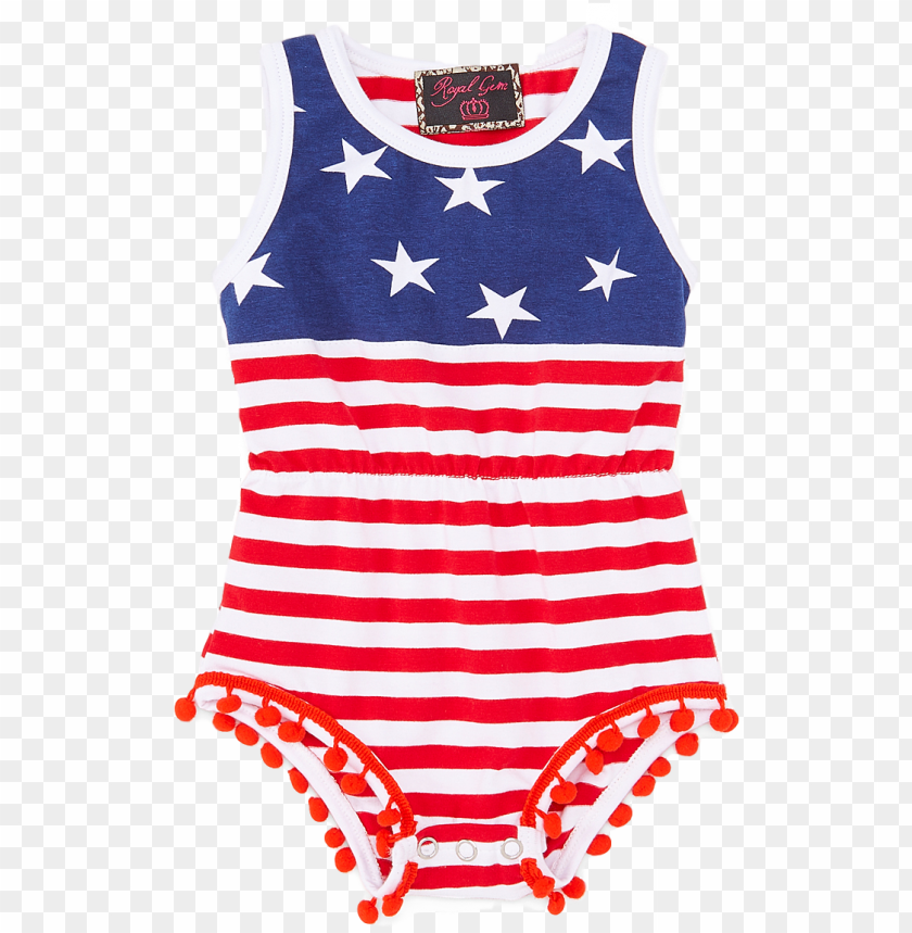 Free download | HD PNG red blue stars stripes pom pom romper red PNG ...