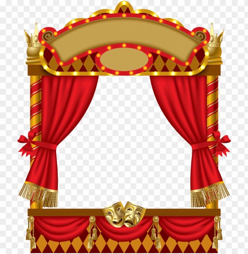 Free download | HD PNG red curtains puppet show PNG transparent with ...