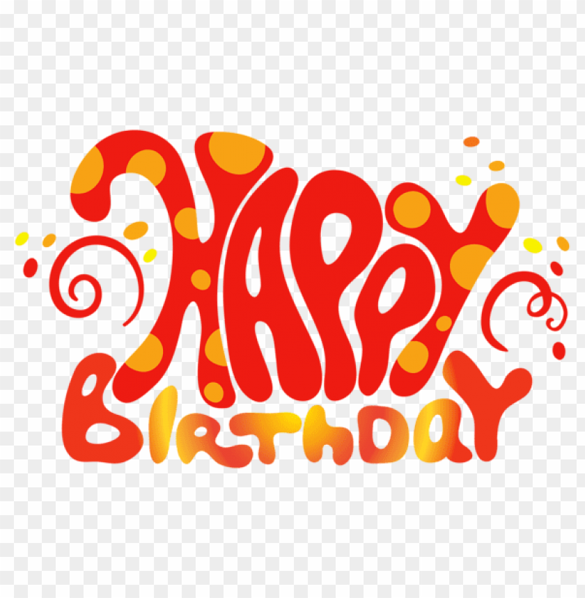 Free download | HD PNG red cute happy birthday decorative text png ...