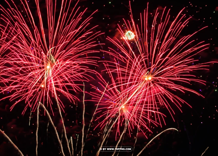 Free download | HD PNG red fireworks celebration at night on black ...