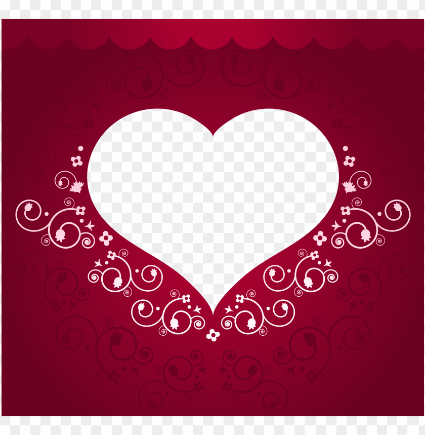 Free download | HD PNG red frame with transparent heart background best ...