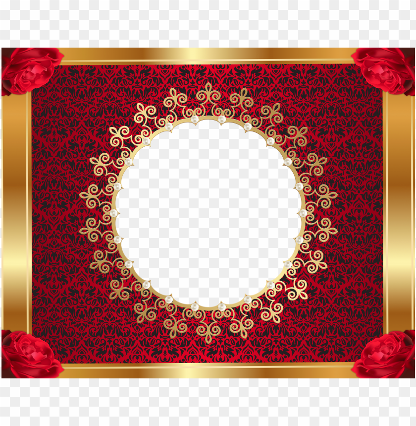 Free download | HD PNG red gold frame PNG transparent with Clear ...