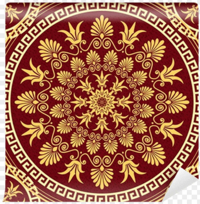 Free download | HD PNG red golden pattern circle PNG transparent with ...
