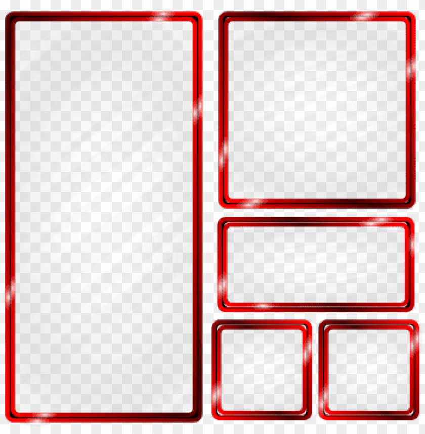 Free download | HD PNG red metallic frame glass effect frame metal red ...