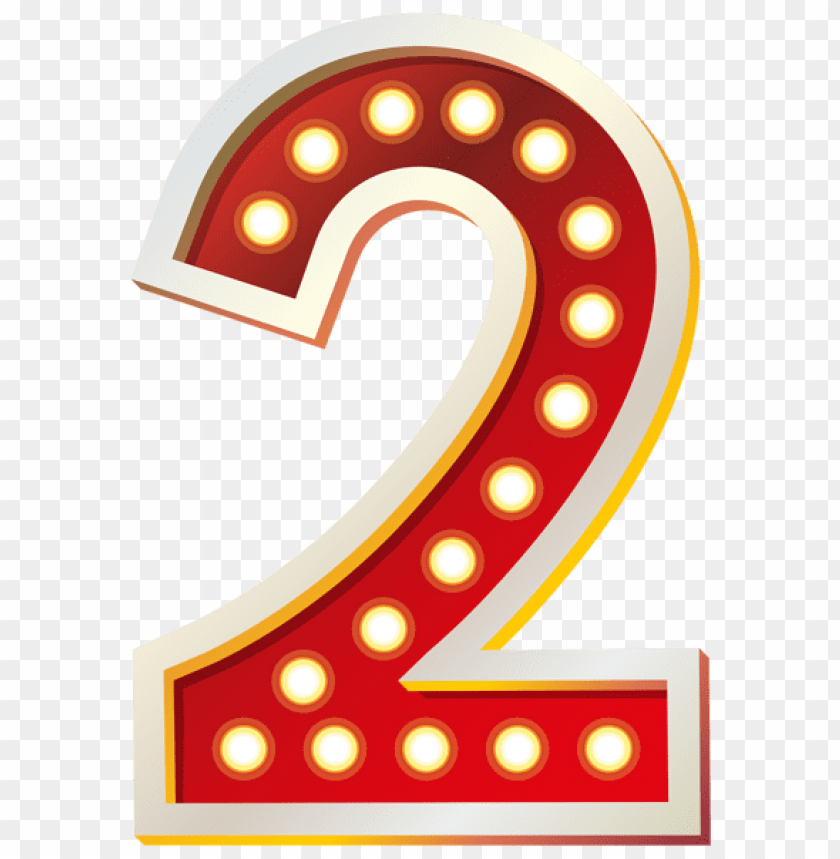 Free download | HD PNG red number two with lights clipart png photo ...