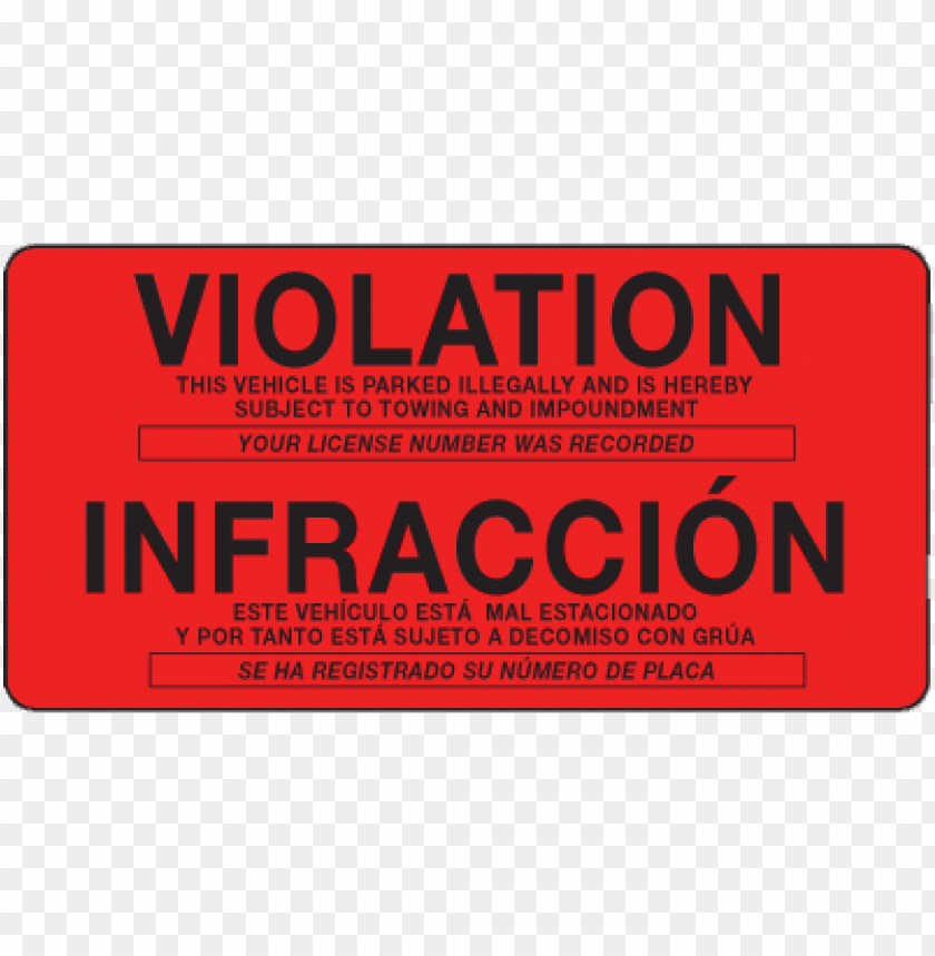 Free download | HD PNG Transparent PNG image Of red parking violation ...