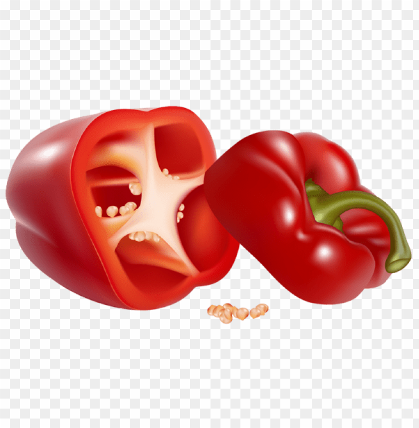 Free download | HD PNG Transparent sliced red pepper with inner seeds ...